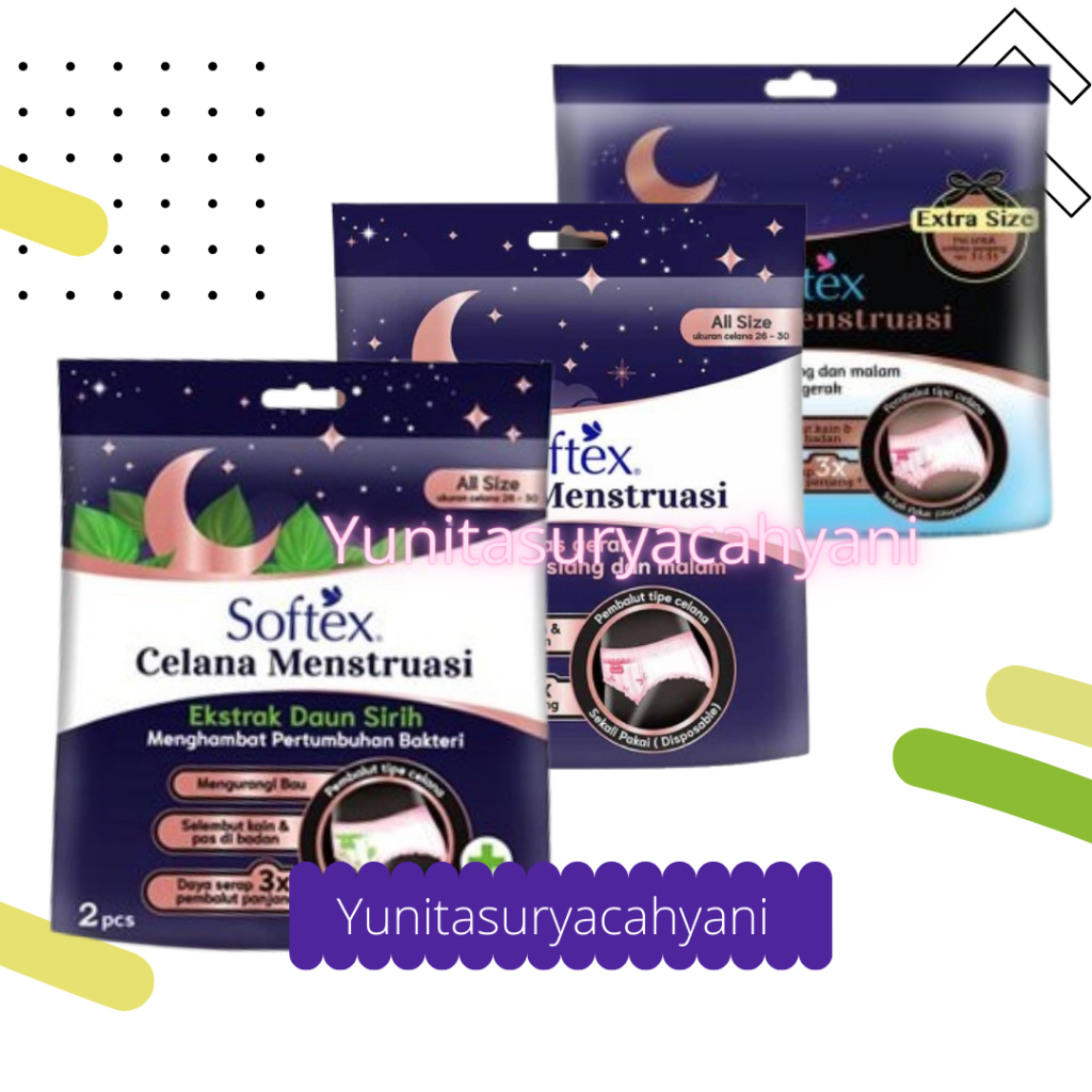 Jual Softex Celana Menstruasi All size | Xtra size | Daun Sirih- Isi 2 | Shopee Indonesia
