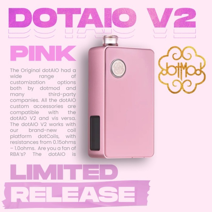 Jual DOTAIO V2 PINK ( LE ) AUTHENTIC LE 75W 18650 BY DOTMOD DEVICE DOT ...