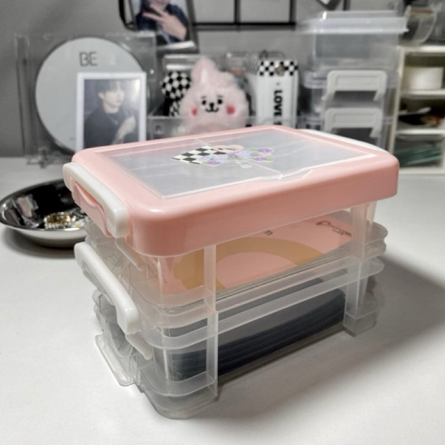 Jual storage box Mr. DIY two layer for inner sleeve photocard | Shopee ...