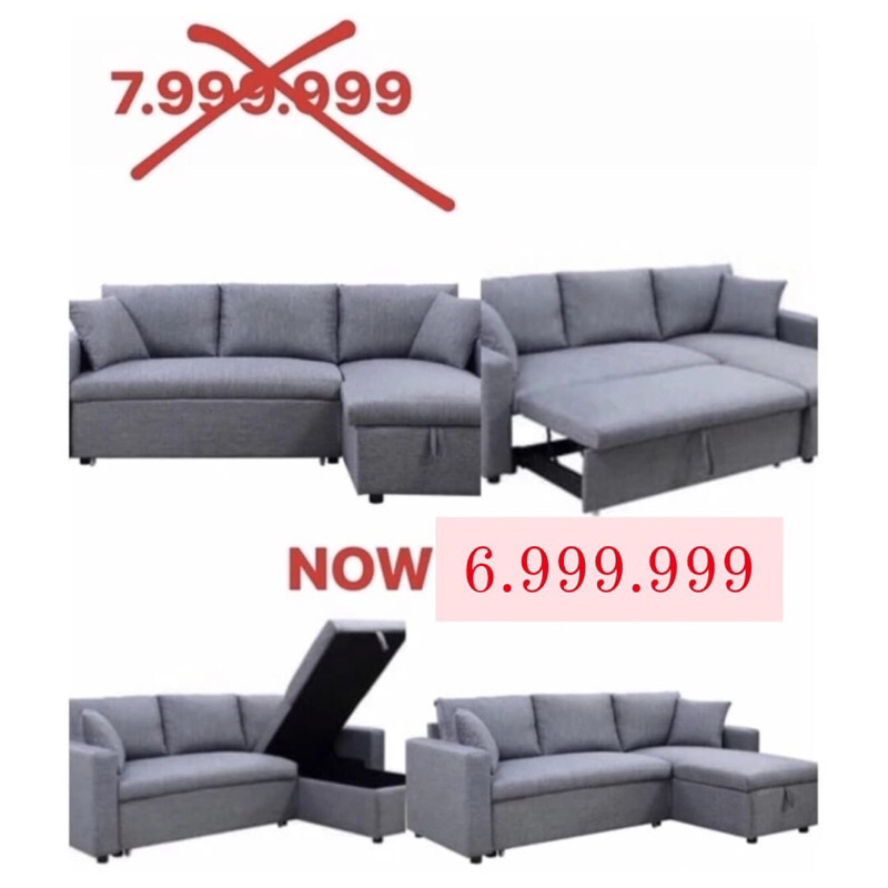 Jual Sofa Bed L Camila Reclining Tarik Box Penyimpanan By Bavarian Pro ...