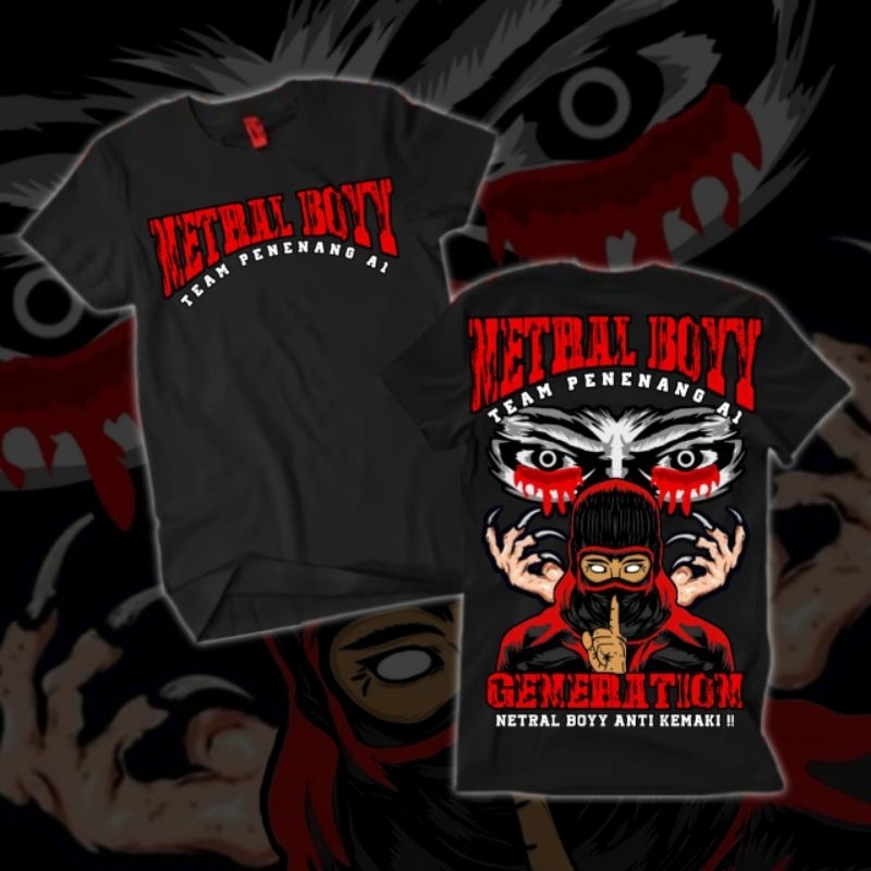 Jual Kaos Netral Boy Generation Team Penenang Netral Boy Motif 2 Merah ...