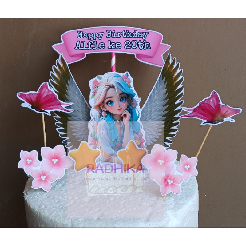 Jual Topper sayap peri Bidadari custom nama | Shopee Indonesia