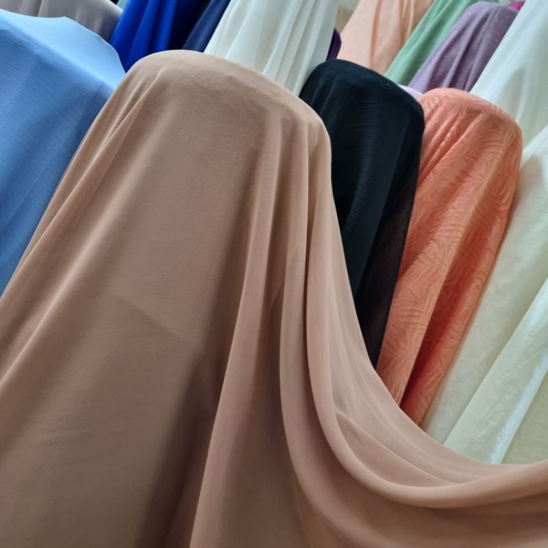 Jual Kain Chiffon Silky / Sifon Silk Polos / Bahan Chiffon Halus Tipis ...