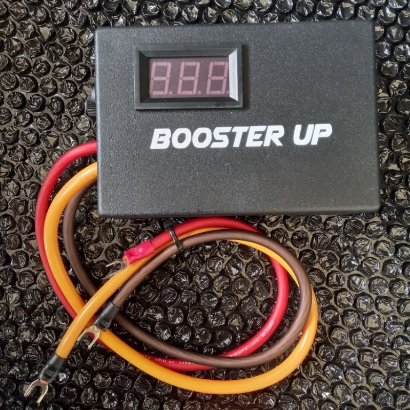 Jual Booster Up Volt Stabilizer Dengan Kabel Grounding dan Voltmeter ...