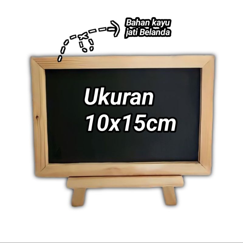 Jual Papan tulis kapur 10x15cm + stand, papan tulis blackboard | Shopee ...