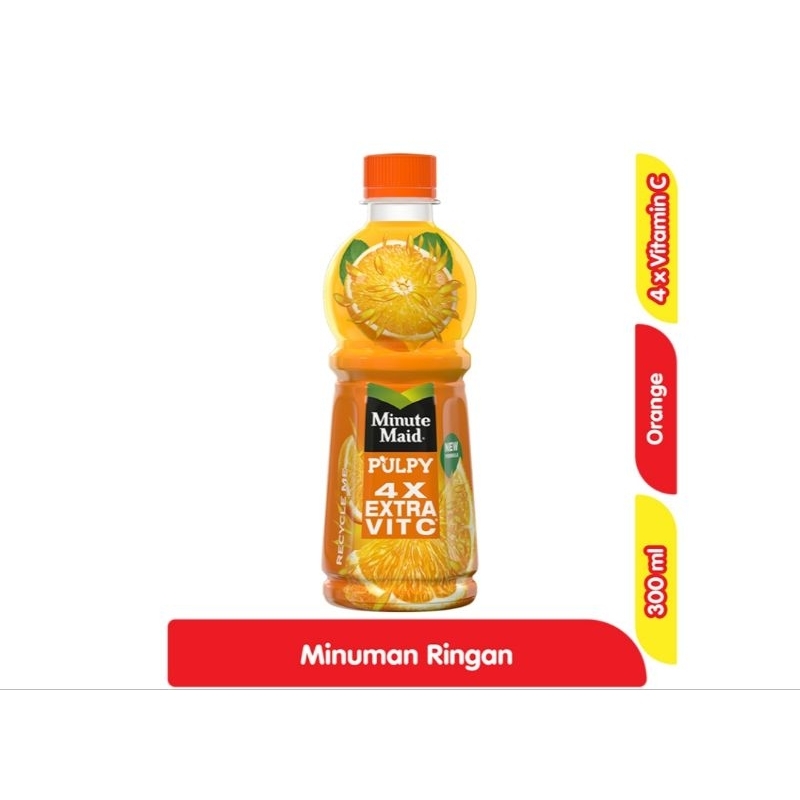 Jual MINUTE MAID PULPY ORANGE 300ML | Shopee Indonesia
