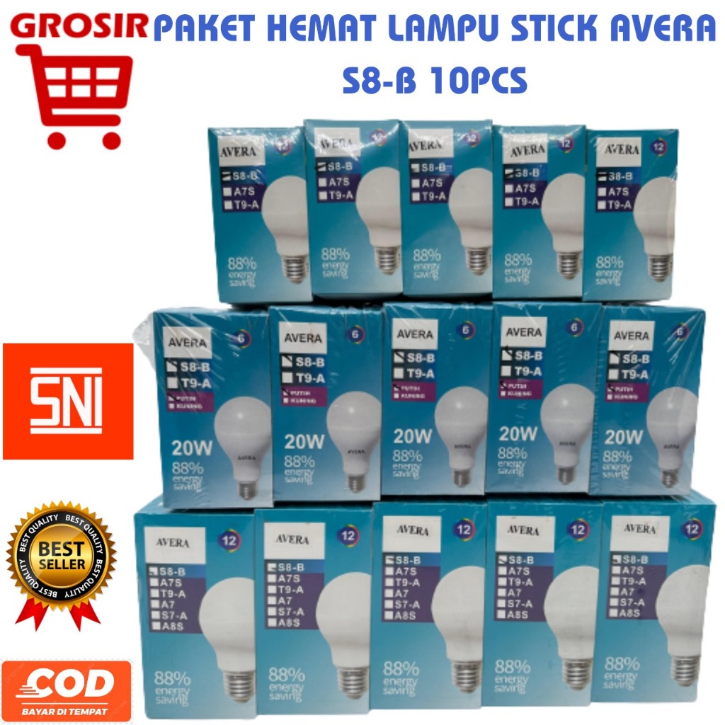 Jual PAKET HEMAT LAMPU LED BOHLAM 10PCS AVERA S8-B 5 W / 10W / 15W / 20W / 30W LED BULB | Shopee ...
