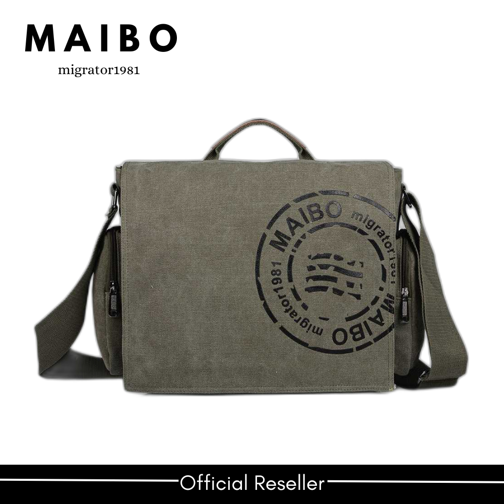 Jual [ORI] MAIBO Tas Selempang Bahu Kanvas Pria Sling Bag Canvas ...