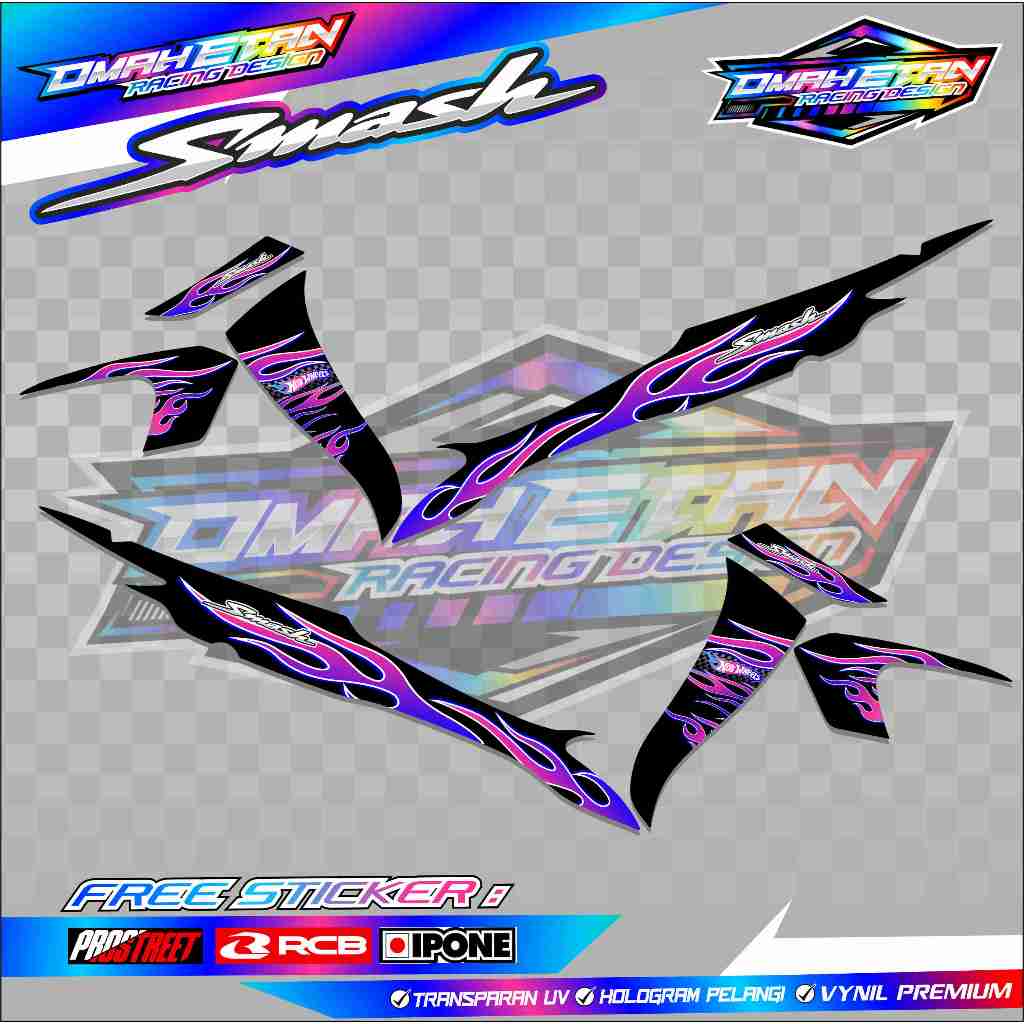Jual STRIPING MOTOR SUZUKI SMASH 110 R HOTWHEELS STYLE / STICKER LIST ...