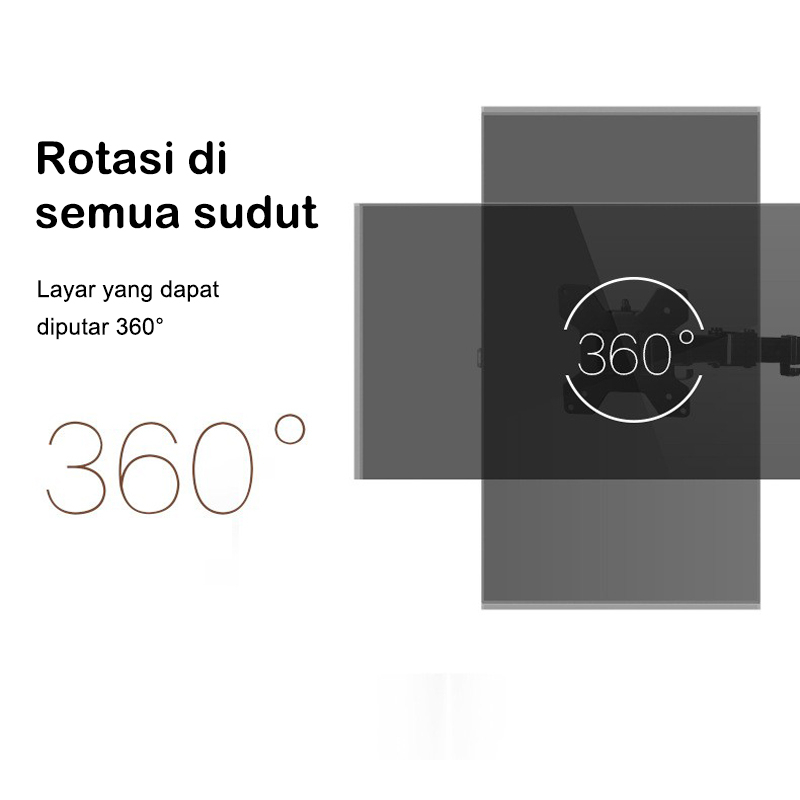 Jual Bracket Monitor & Stand Laptop Dual Arm ALL FOR WORK,Mount Desk ...