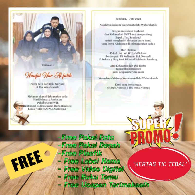Jual Undangan khitanan sunatan sunat bagus | Shopee Indonesia