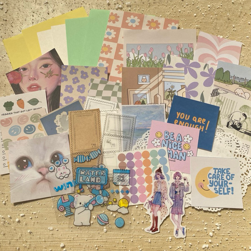 Jual TERMURAH Pastel Journal kit ready stock untuk DIY Scrapbook dan ...
