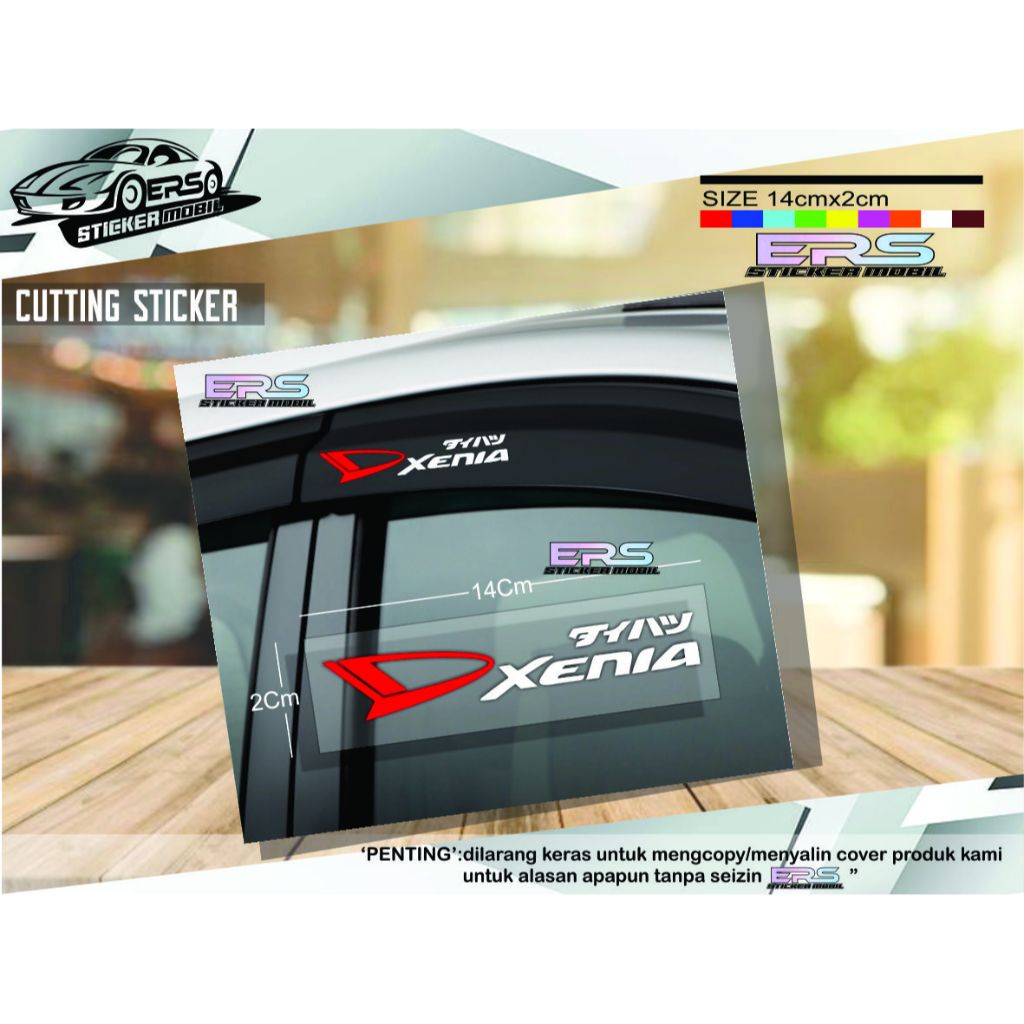 Jual Stiker Sticker Talangan Pintu 2pcs Daihatsu Kanji Xenia Cutting