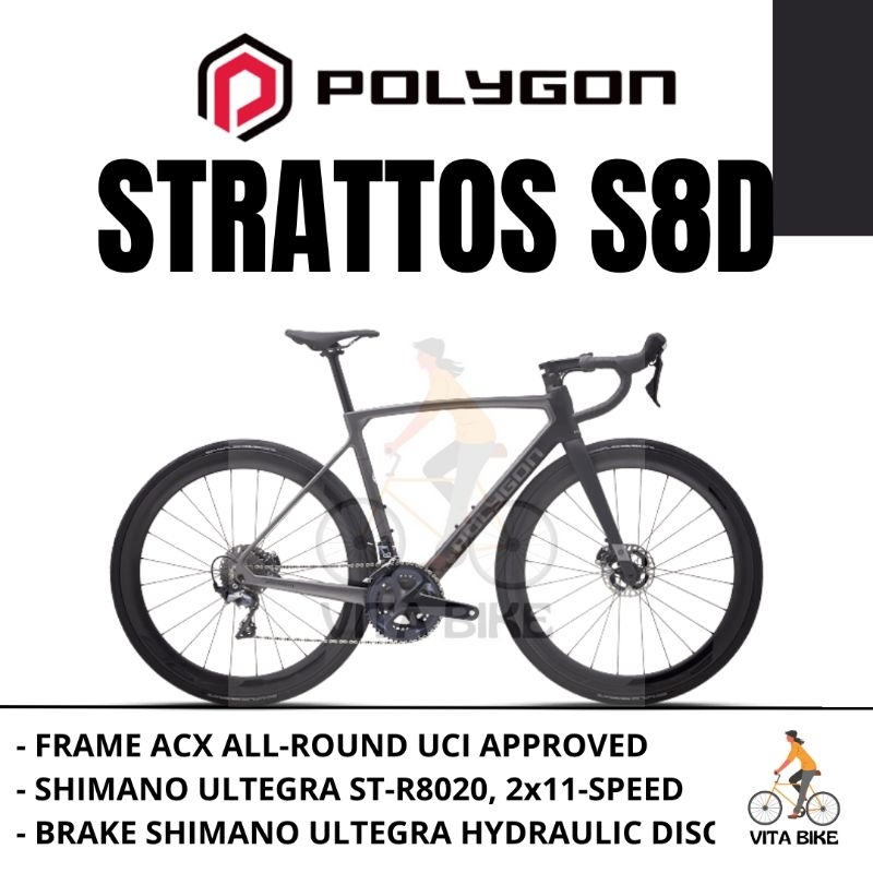 Jual Sepeda Balap Road Bike Polygon Strattos S8D 700c | Shopee Indonesia