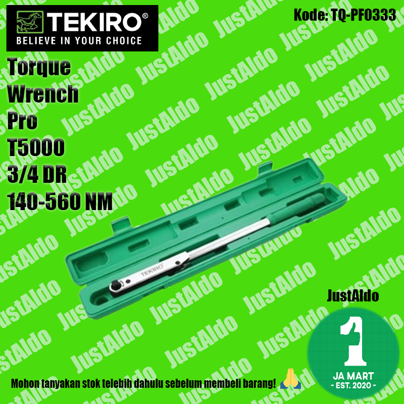 Jual Kunci Torsi Torque Wrench Pro T5000 3/4 DR 140-560 NM Tekiro ...