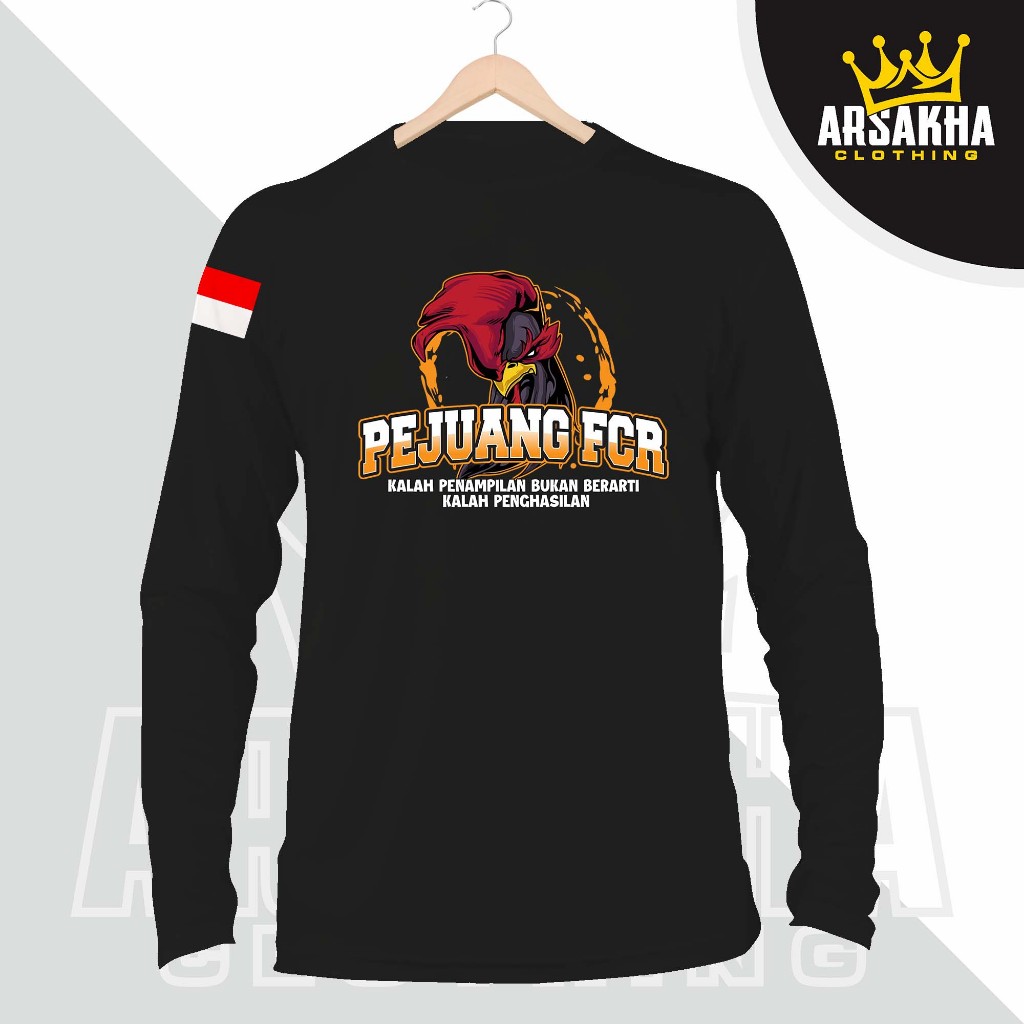Jual Kaos Lengan Panjang Pejuang FCR Hebat Terbaru v3 Baju Kaos Sablon ...