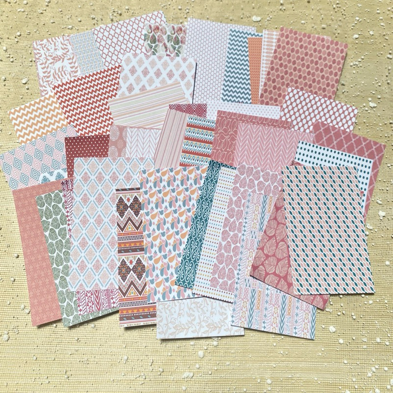 Jual 40pcs Pastel Pattern Paper for Scrapbook Journaling non-repeating ...