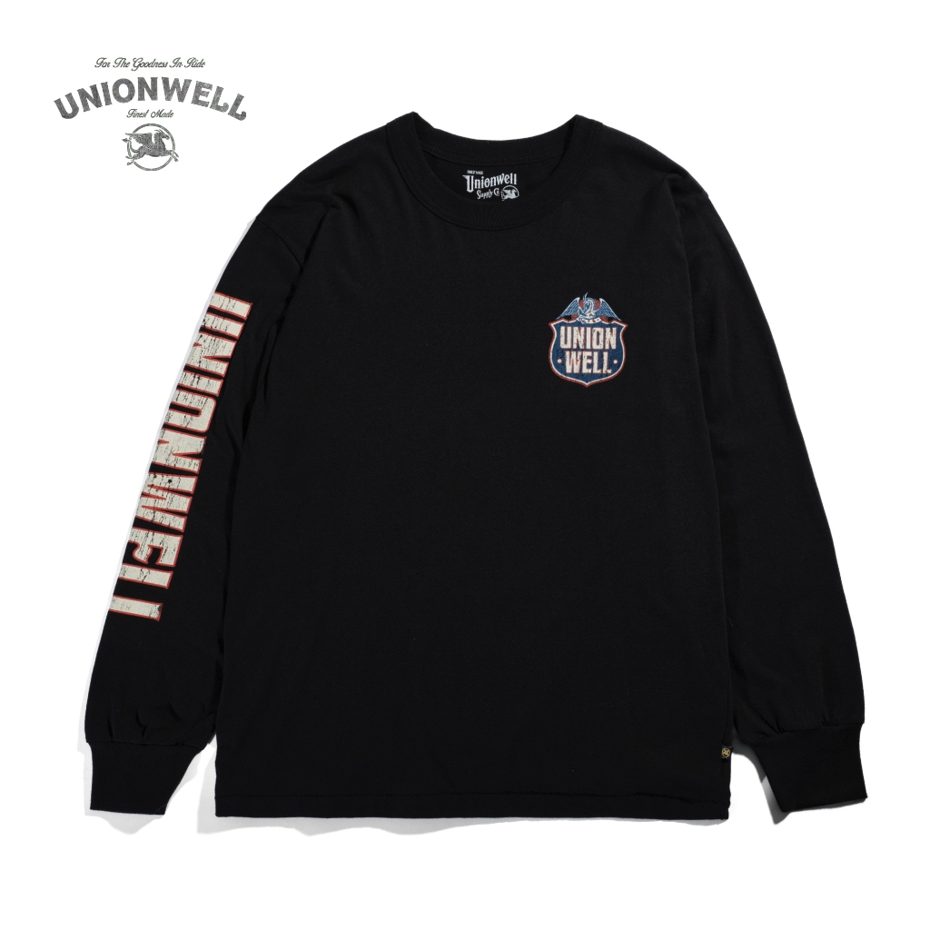 Jual Unionwell T-shirt Union Shield Ls Black | Shopee Indonesia