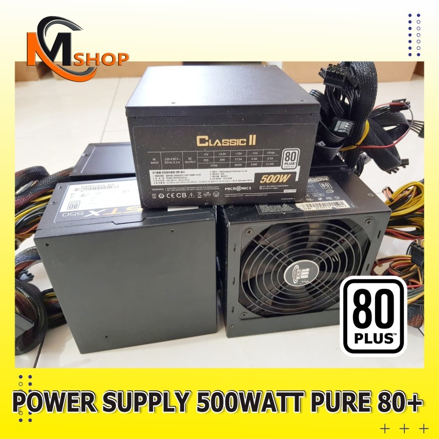 Jual PSU Pure / Power Supply Pure 500 Watt 600 Watt 80+ Plus | Shopee Indonesia