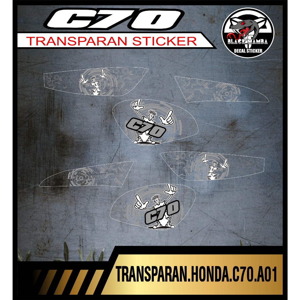 Jual Striping TRANSPARAN C70 sticker list variasi TRANSPARAN HONDA C 70 ...