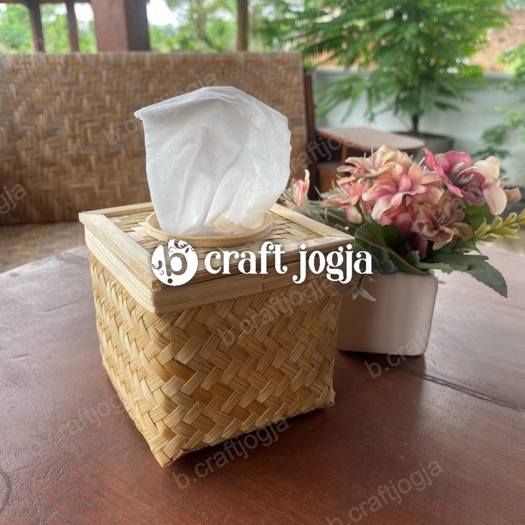 Jual Kotak Tisu Kecil Tempat Tissue Box Tisu Mini Anyaman Bambu Unik ...