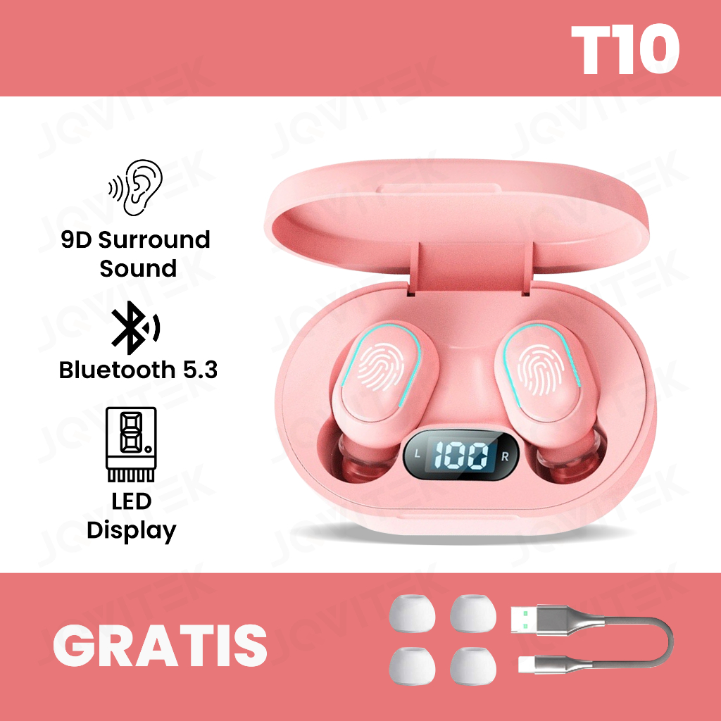 Jual Jovitech TWS Earphone Bluetooth Wireless Earbuds Digital Click ...