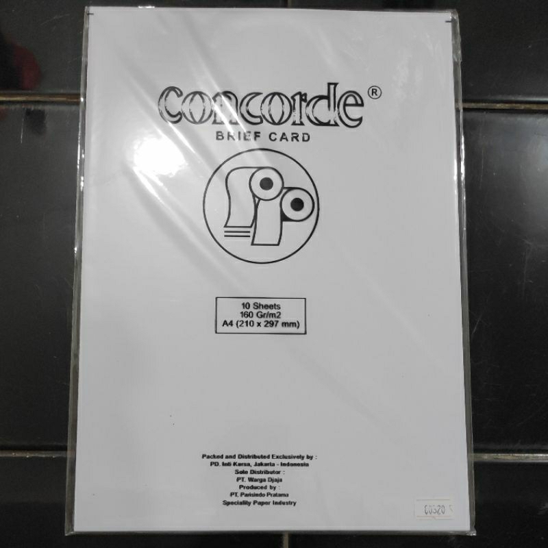 Jual Kertas Concorde A4 160 GR Putih isi 10 Lembar | Shopee Indonesia