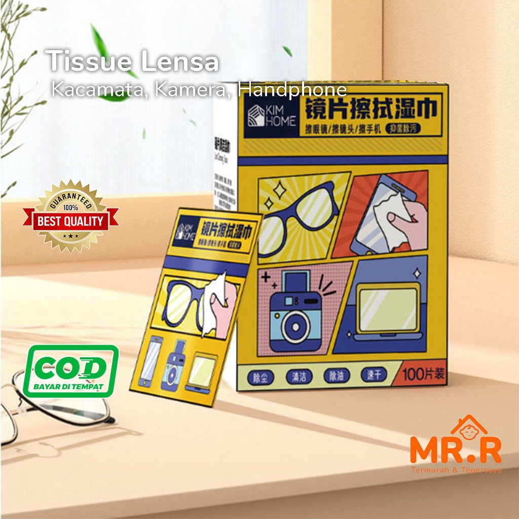 Jual Pembersih Lensa Kacamata Tissue Lap Anti Embun Tisu 1 Box 100 pcs ...