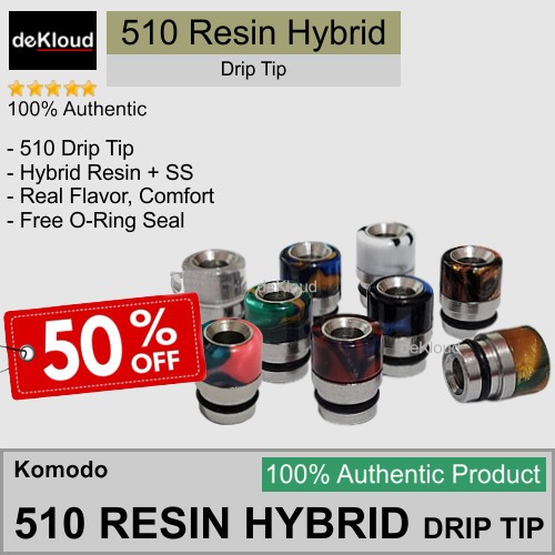 Jual DISKON 50% 510 RESIN HYBRID Drip Tip K109 Komodo | driptip anti panas | Shopee Indonesia