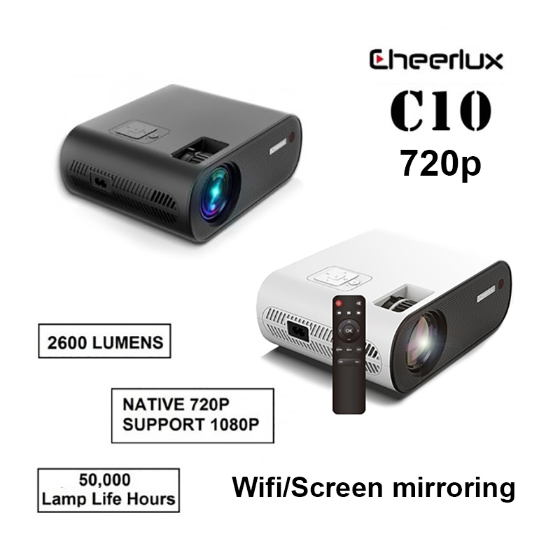 Jual Cheerlux C10 Wifi 720p Mini Projector LED 2600 Proyektor Lumens ...