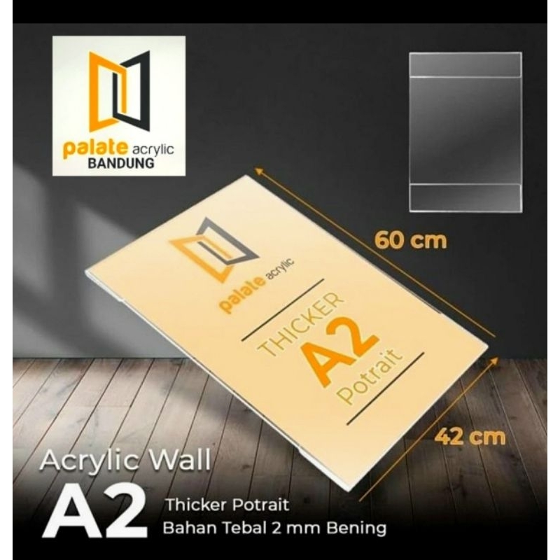 Jual ACRYLIC THICKER A2 LANDSCAPE_PORTRAIT/ AKRILIK WALL A2 TEBAL 2MM ...