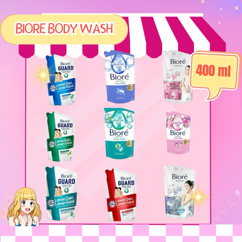 Jual Biore Moisture Care Body Foam Refill 400ml | Shopee Indonesia