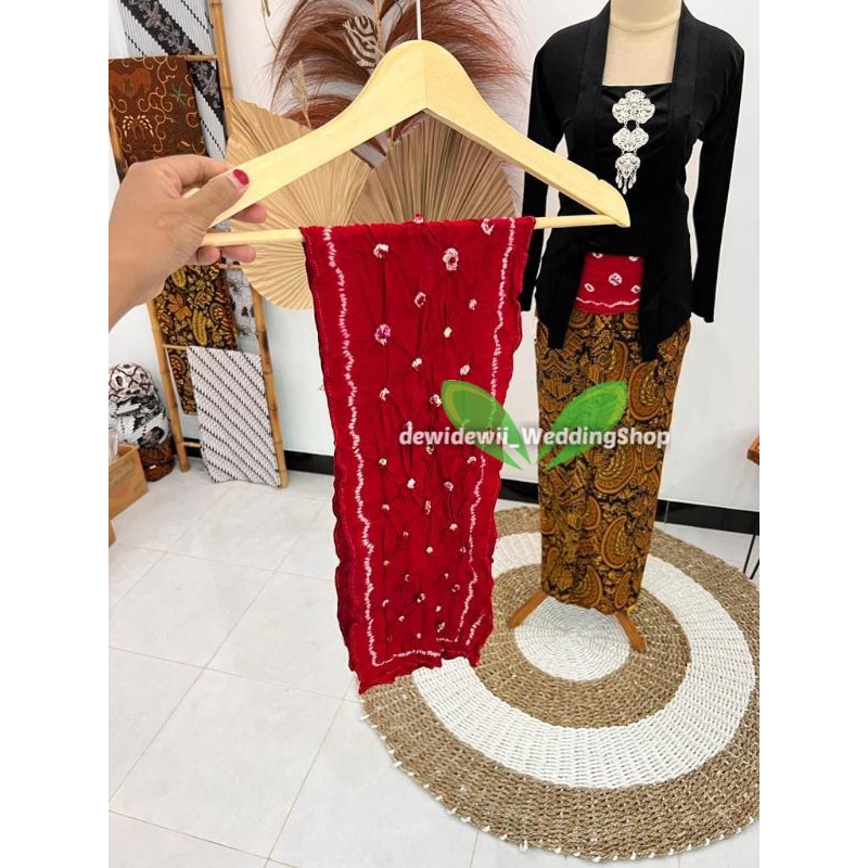 Jual Angkin Jumputan - Lembaran | Warna Merah Cabe | Shopee Indonesia
