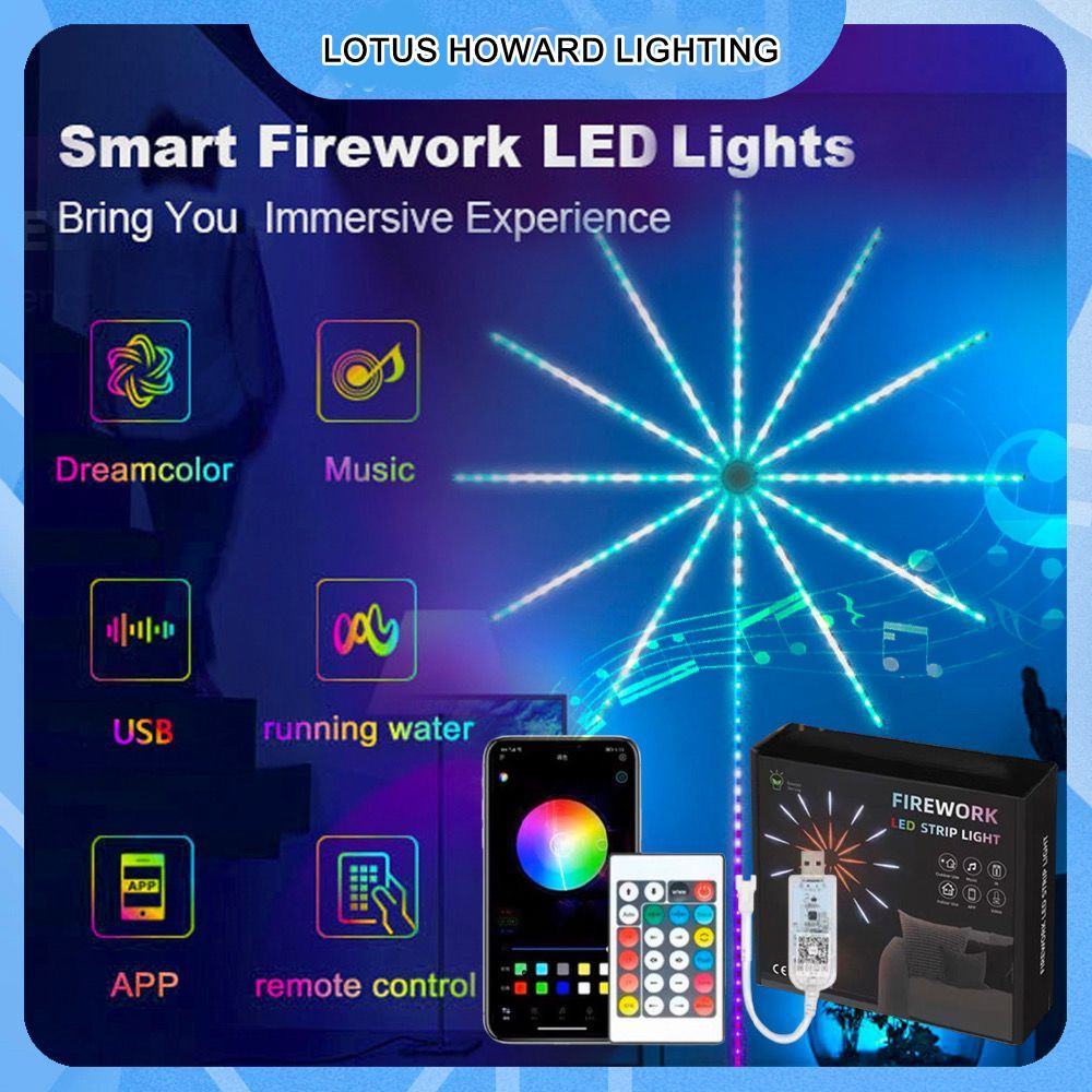Jual LAMPU LED STRIP RGB BENTUK KEMBANG API DENGAN SENSOR MUSIK/SUARA ...