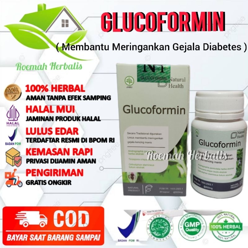 Jual Glucoformin 100% Asli Original Herbal Obat Diabetes Kencing Manis ...