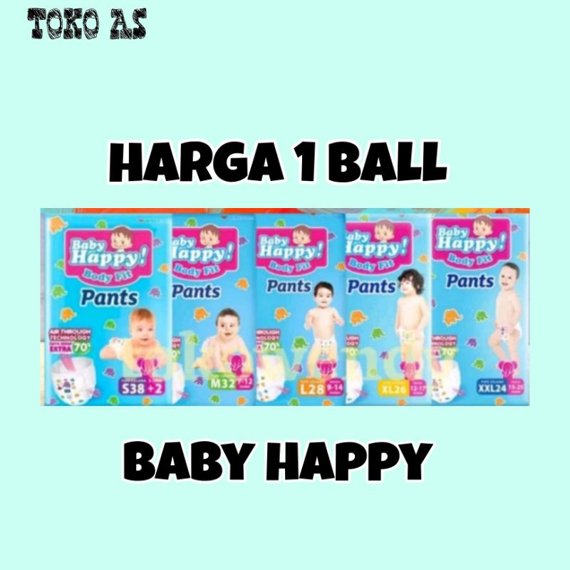 Jual baby Happy S38+2 M32 L28 XL26 XXL24 | Shopee Indonesia