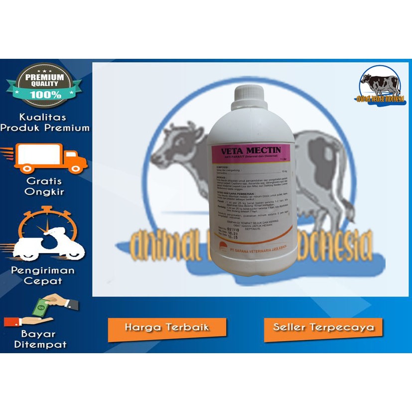 Jual Veta mectin oral 1Liter - ivermectin 10% - obat parasit oral- obat ...