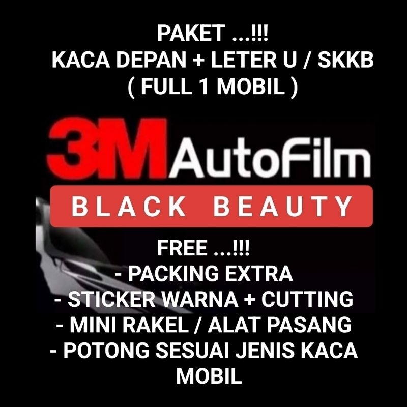 Jual 3M black beauty garansi kaca film mobil berlogo bisa riques ukuran segala jenis kaca mobil ...