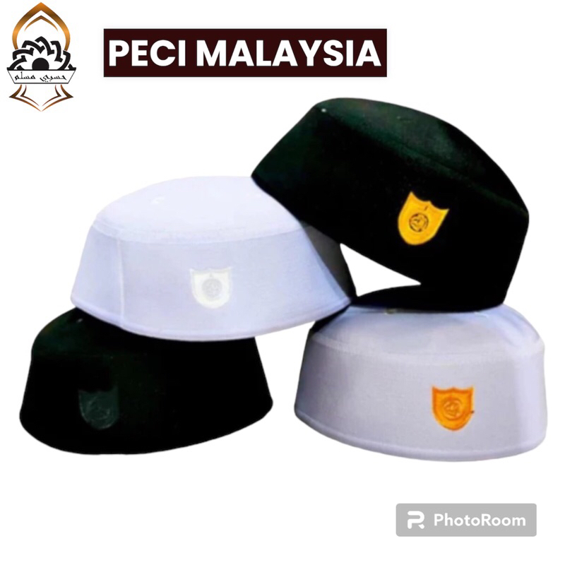 Jual peci Malaysia peci ori peci putih peci hitam peci logo terompah ...