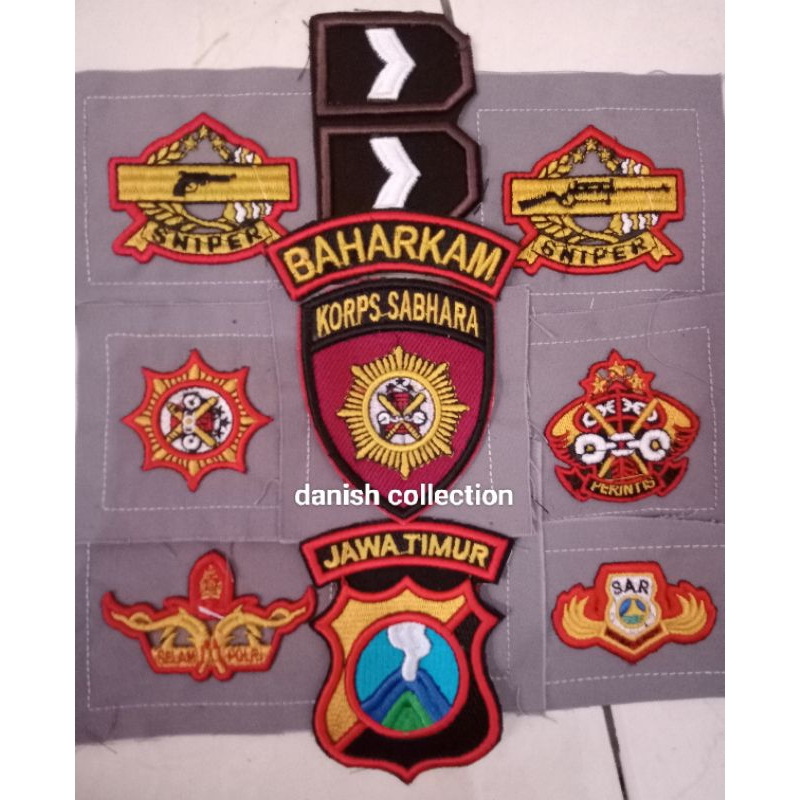 Jual BET BORDIR LOGO LAMBANG ATRIBUT KORPS SABHARA BAHARKAM POLRI ...