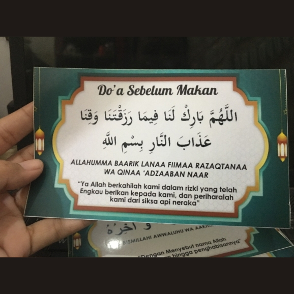 Jual Stiker label Doa sebelum makan | Doa lupa membaca doa sebelum ...