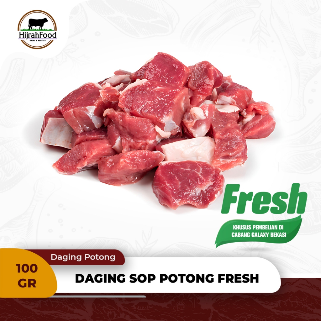 Jual Hijrahfood Daging Sop Sapi SEGAR Potong | Daging Sop/Rawon Cutting ...