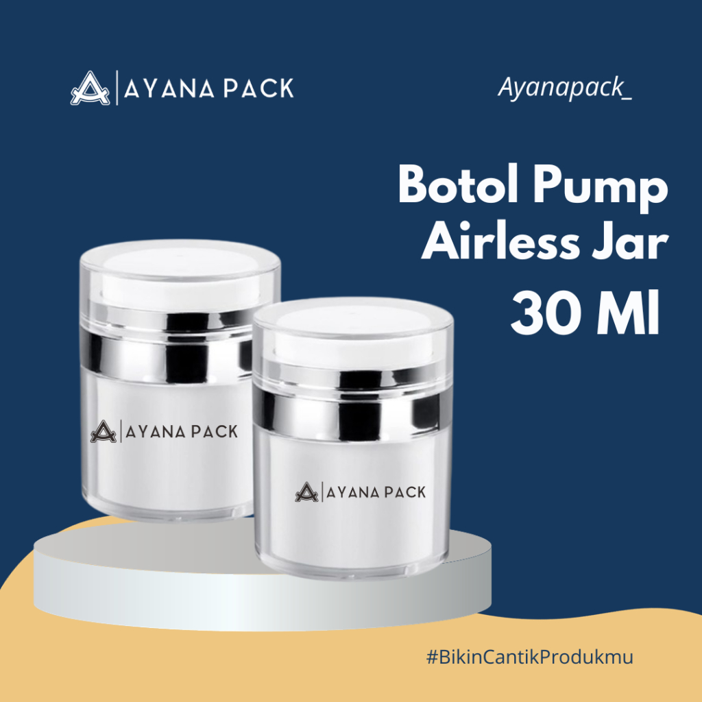 Jual Airless Pot Jar Pump Pencet 30 ml SIlver Acrilic Mewah | Shopee ...