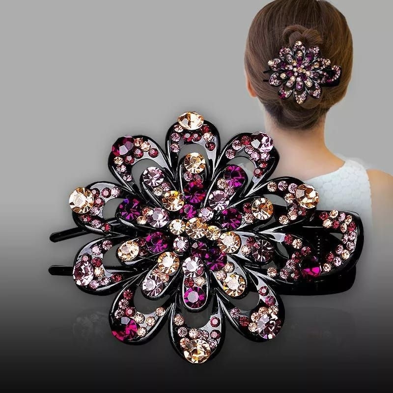 Jual JEPIT BUNGA KOREA PERMATA MEWAH / HIASAN SANGGUL BUNGA / PENJEPIT ...