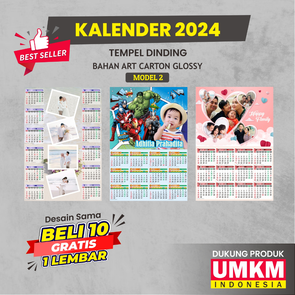 Jual KALENDER FOTO SATUAN / GROSIR / KALENDER 2024 MODEL 2 | Shopee ...