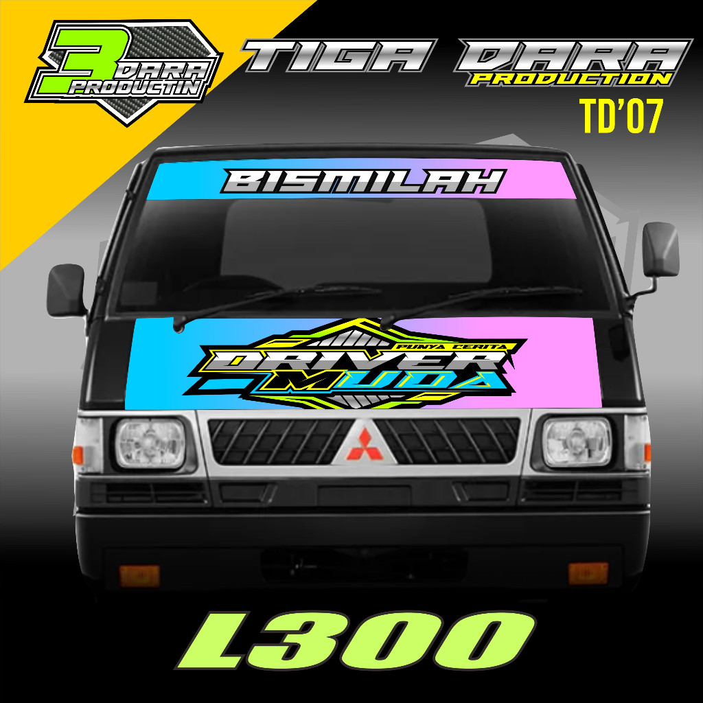 Jual SATU SET STIKER DECAL KABIN DEPAN l300 pick up+ STIKER KACA DEPAN ...