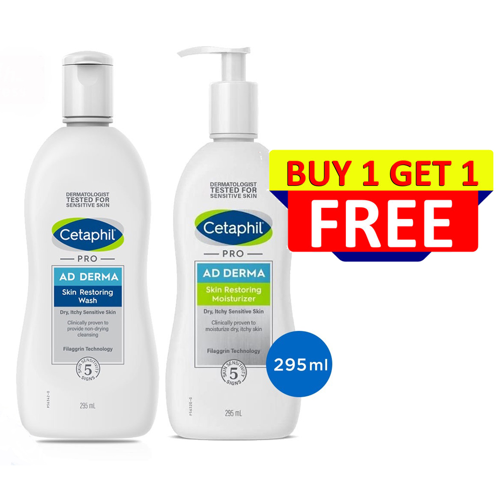Jual Cetaphil Pro Ad Derma Skin Restoring Wash / Moisturizer | Shopee ...