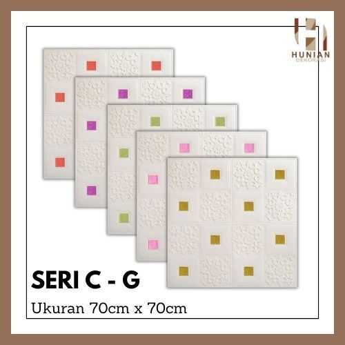 Jual PROMO!! [SERI C-G] Wallpaper Foam 3D Sticker Motif Batik Add Dot ...