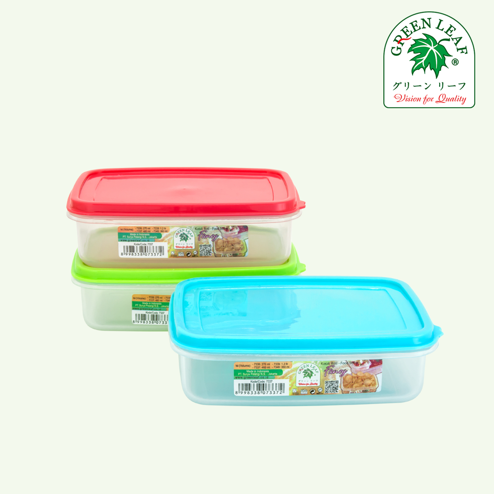 Jual Green Leaf Kotak Roti Fancy Pack 460 Ml (7337) | Shopee Indonesia