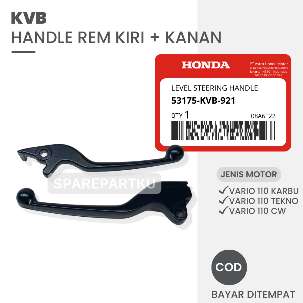Jual KVB PAKET HANDEL REM KIRI + KANAN HONDA VARIO 11O KARBU, BEAT ...